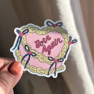 Born Again Cake Sticker | Waterproof Christian Sticker - Etsy