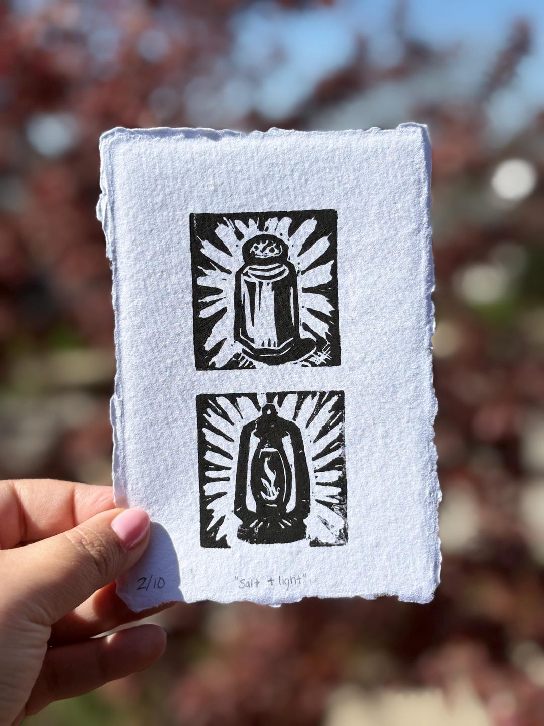 Salt and Light Linocut Mini Prints | Original Art | Block Print | Salt ...