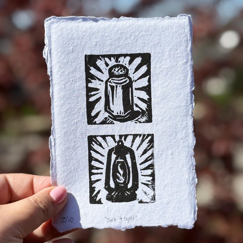 Jesus Linocut Art - Etsy