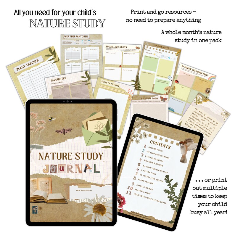 Printable Nature Journal Homeschool Learning Resources Charlotte Mason ...
