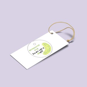 Printable Emotional Support Pickle Gift Tags, Pickle Gift Tags, Pickle ...