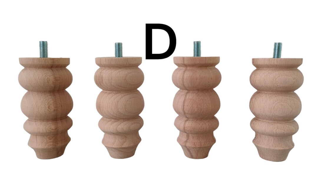 Furniture Feet Table Leg 4 X 10 Cm D Wood Beechfurniture Feet Legs ...