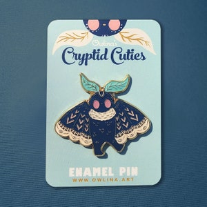 Mothman Cryptid Enamel Pin Cryptid Cutie Series - Etsy