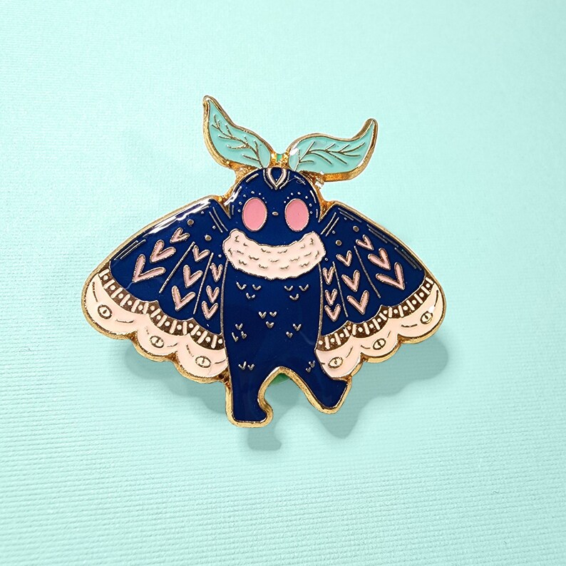 Mothman Cryptid Enamel Pin Cryptid Cutie Series - Etsy