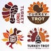 Thanksgiving Running Event Logo Ideas, Turkey Trot Retro - 5K Race Logo ...