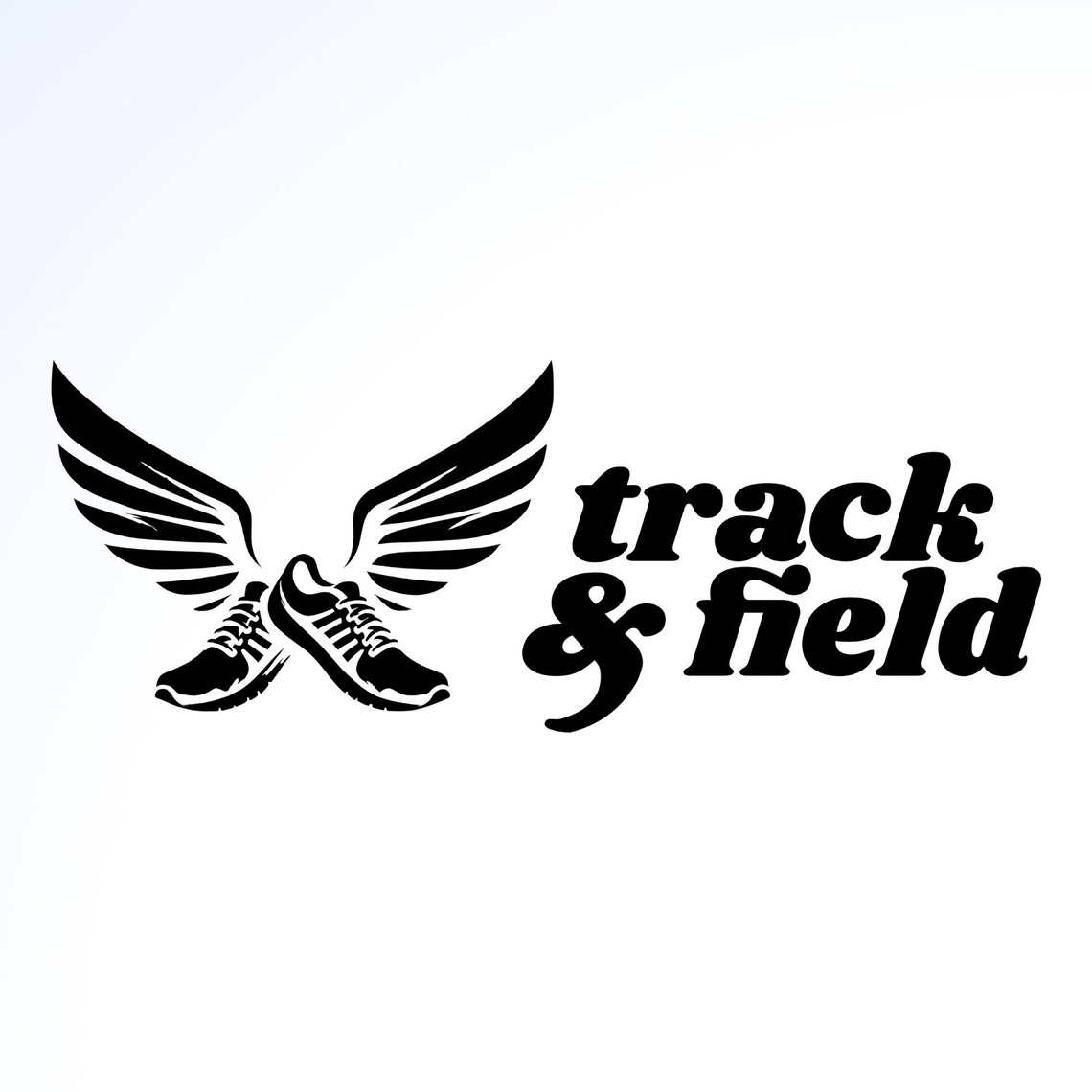 Winged Running Track SVG: Minimalist Track Spikes Graphic (digital ...
