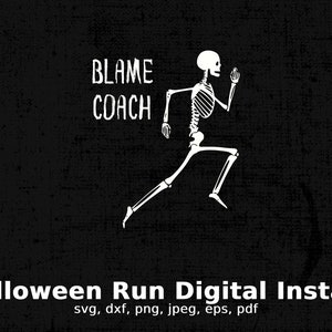 Skeleton Run Digital Instant "blame Coach" Running Vector Download Svg ...