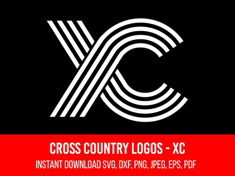 Cross Country Logos Svg XC Running File Bundle Svg Silhouette Pack - Etsy