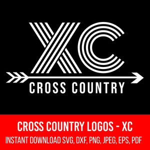 Cross Country Logos Svg XC Running File Bundle Svg Silhouette Pack - Etsy