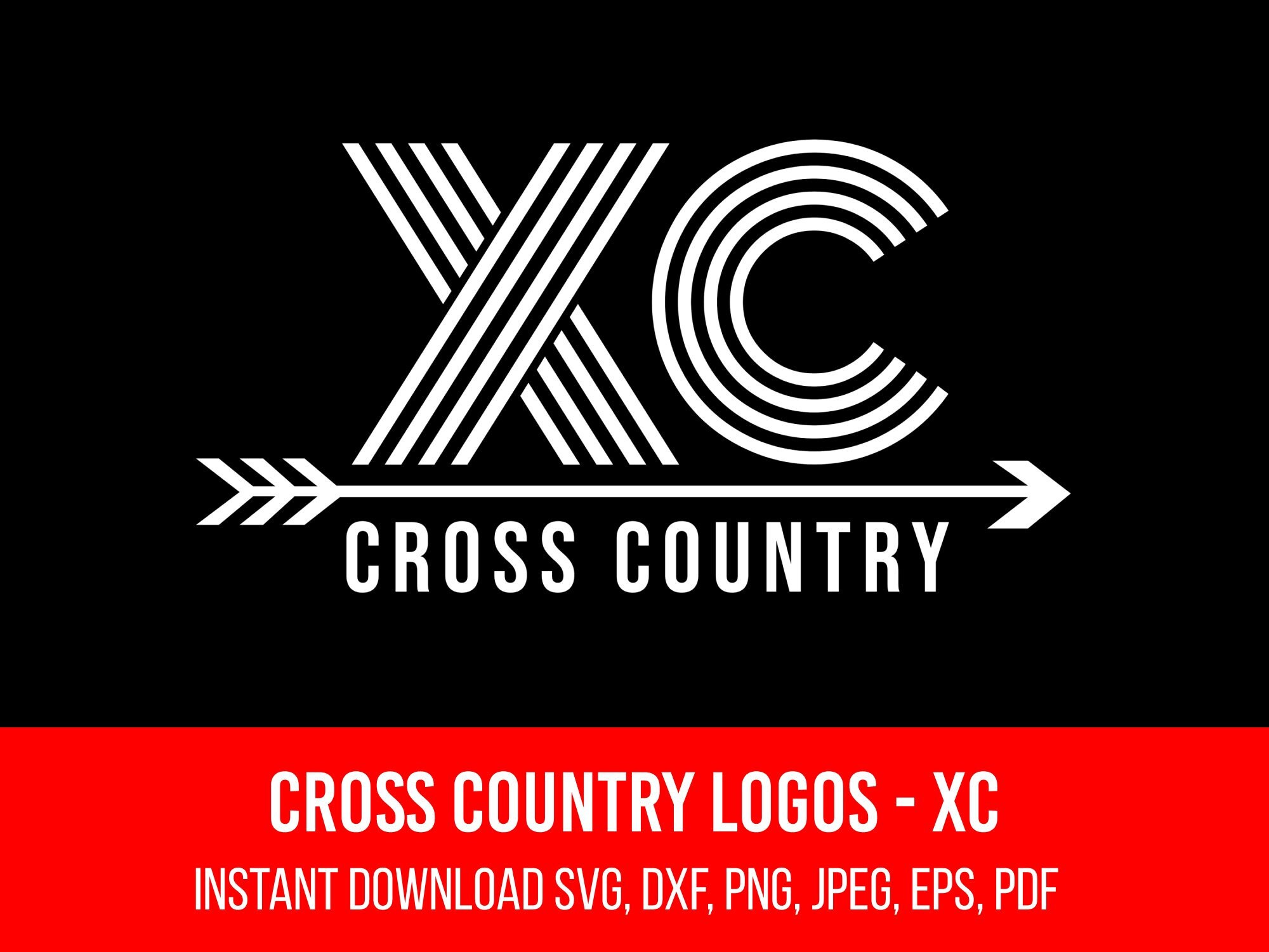 Cross Country Logos Svg XC Running File Bundle Svg Silhouette Pack - Etsy