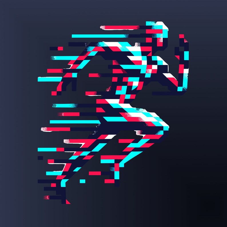 Glitched Running Png Graphic, Glitch Runner - Cross Country Svg for ...