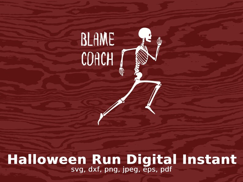 Skeleton Run Digital Instant blame Coach Running Vector Download Svg ...
