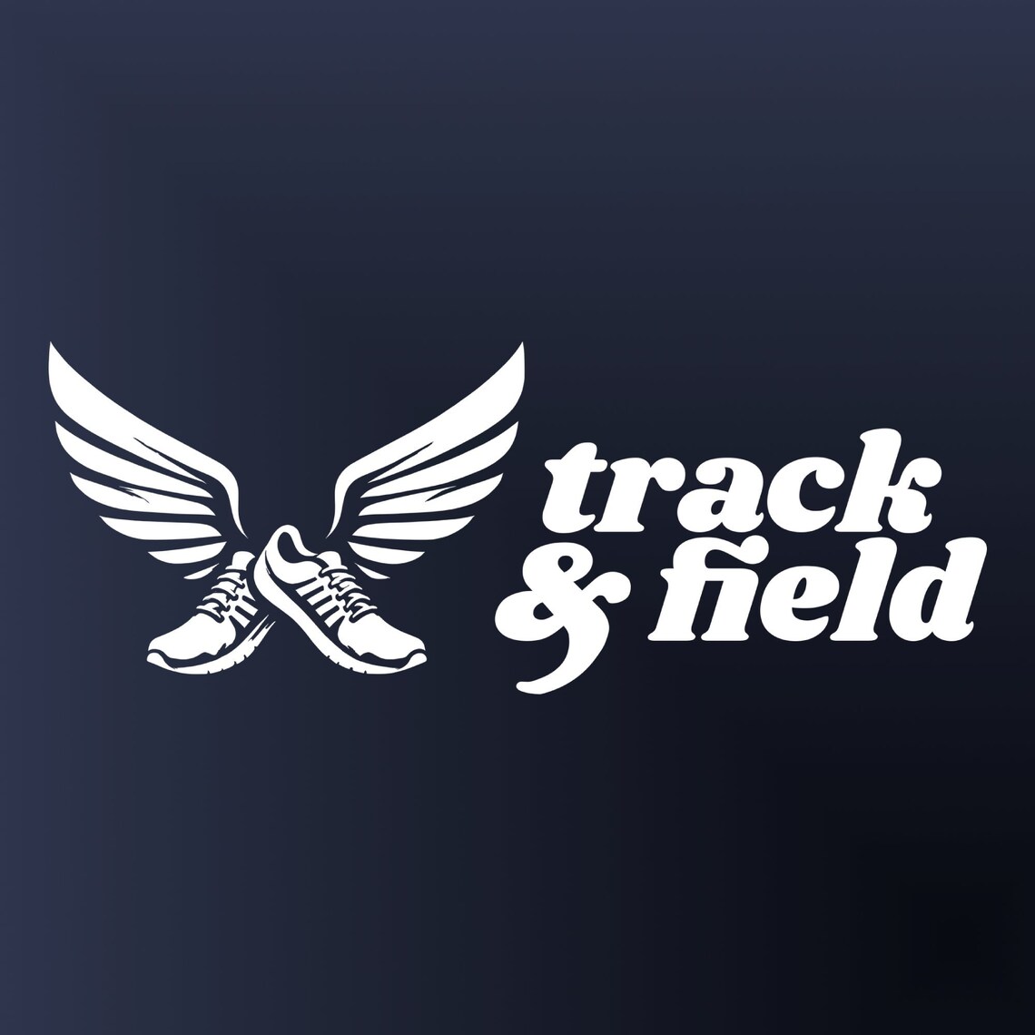 Winged Running Track SVG: Minimalist Track Spikes Graphic (digital ...