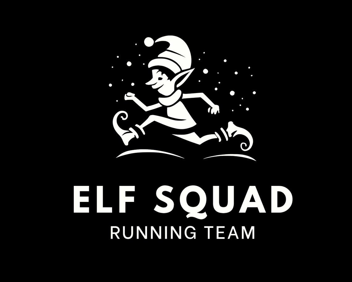 Elf Running Christmas Running Race Team SVG PNG, Instant Download Art ...
