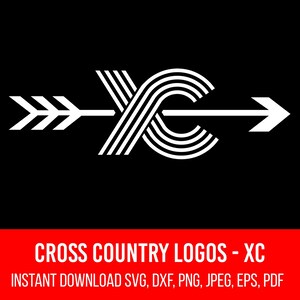 Cross Country Logos Svg XC Running File Bundle Svg Silhouette Pack - Etsy