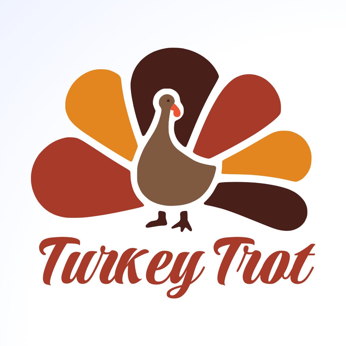 Thanksgiving Running Event Logo Ideas, Turkey Trot Retro - 5K Race Logo ...