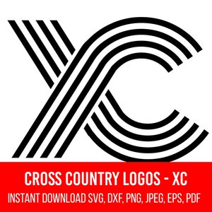 Cross Country Logos Svg XC Running File Bundle Svg Silhouette Pack - Etsy