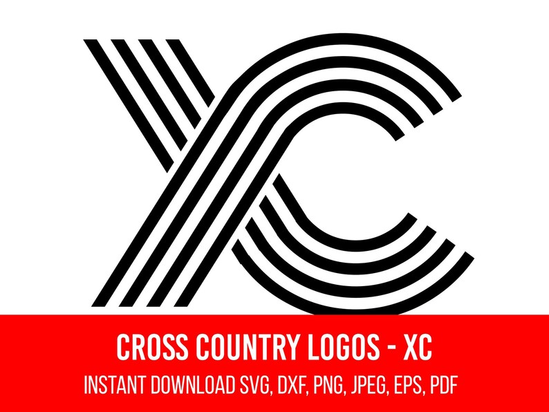 Cross Country Logos Svg XC Running File Bundle Svg Silhouette Pack - Etsy
