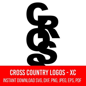 Cross Country Logos Svg XC Running File Bundle Svg Silhouette Pack - Etsy