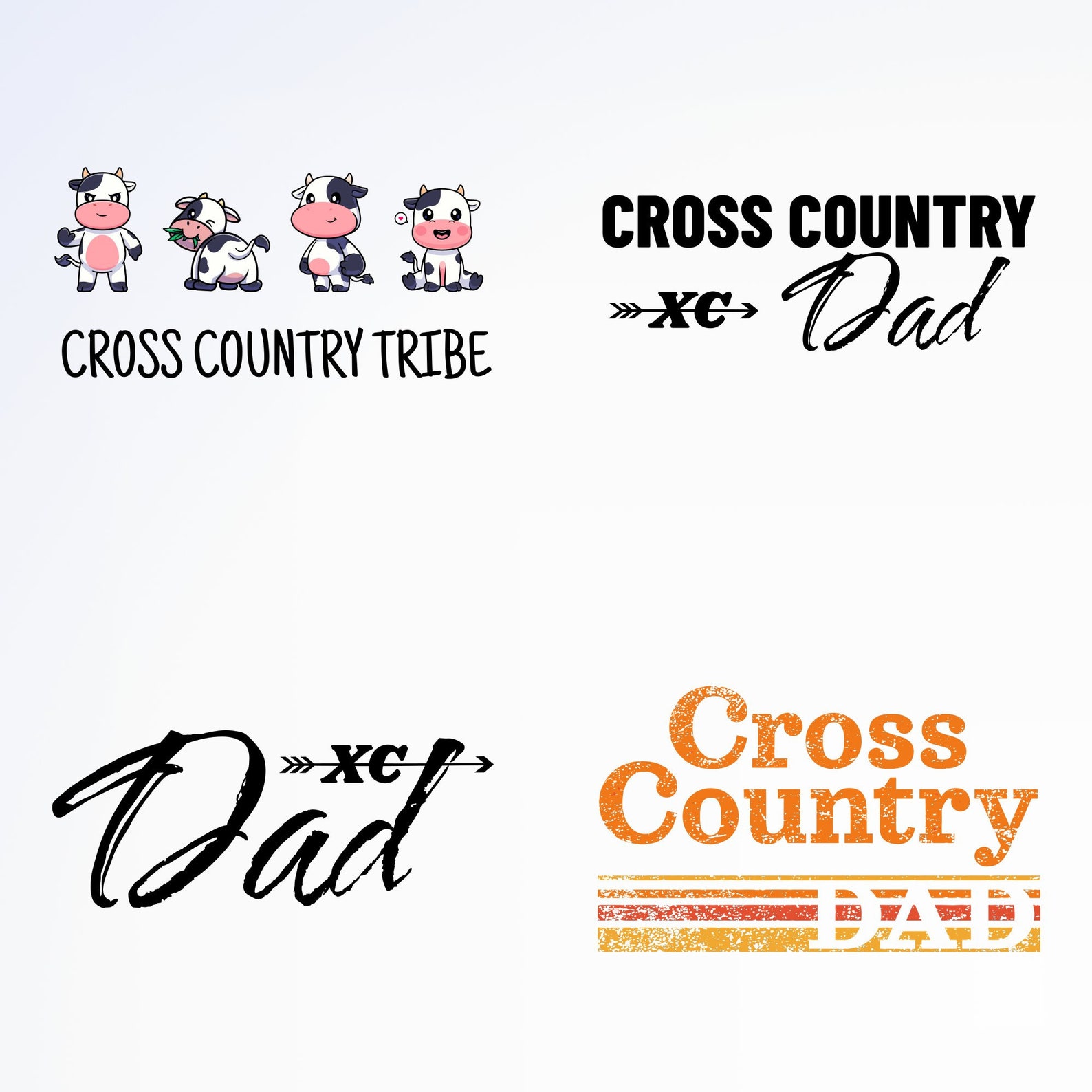Cross Country Dad Svg Logo Bundle - XC Running Team Png Pack - Etsy