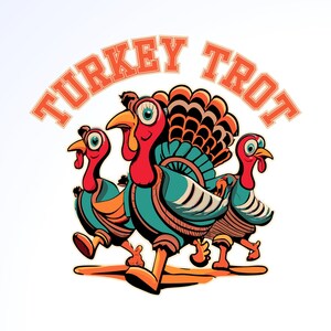 Geometric Turkey Trot Logo Bundle - Thanksgiving Run Graphic 5k Design ...