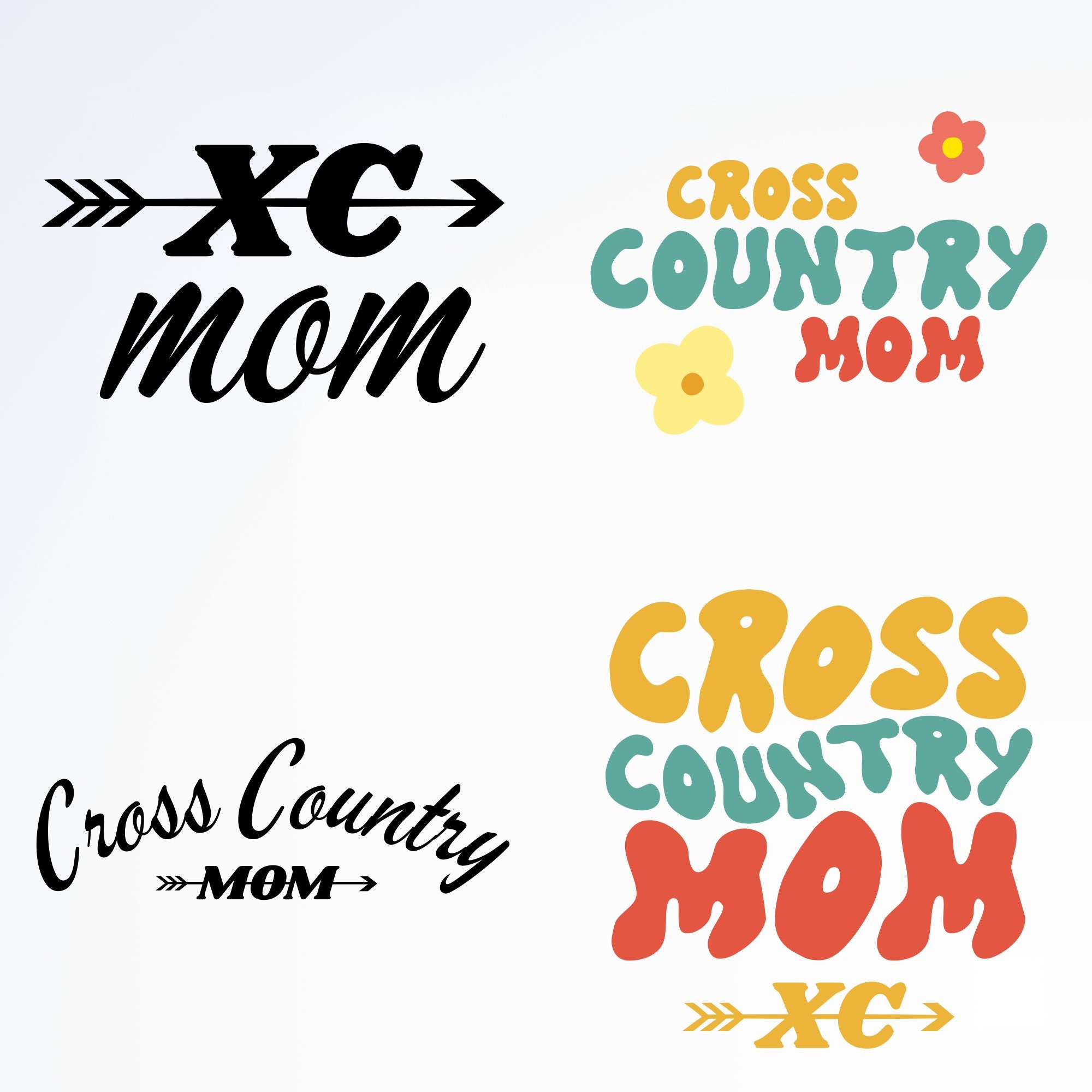 XC Running Mom Png Pack - Cross Country Mom Svg Logo Bundle - Etsy