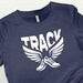 Sports Run Track and Field Shirt, Track Shoes Wings Bold - Running Tee ...