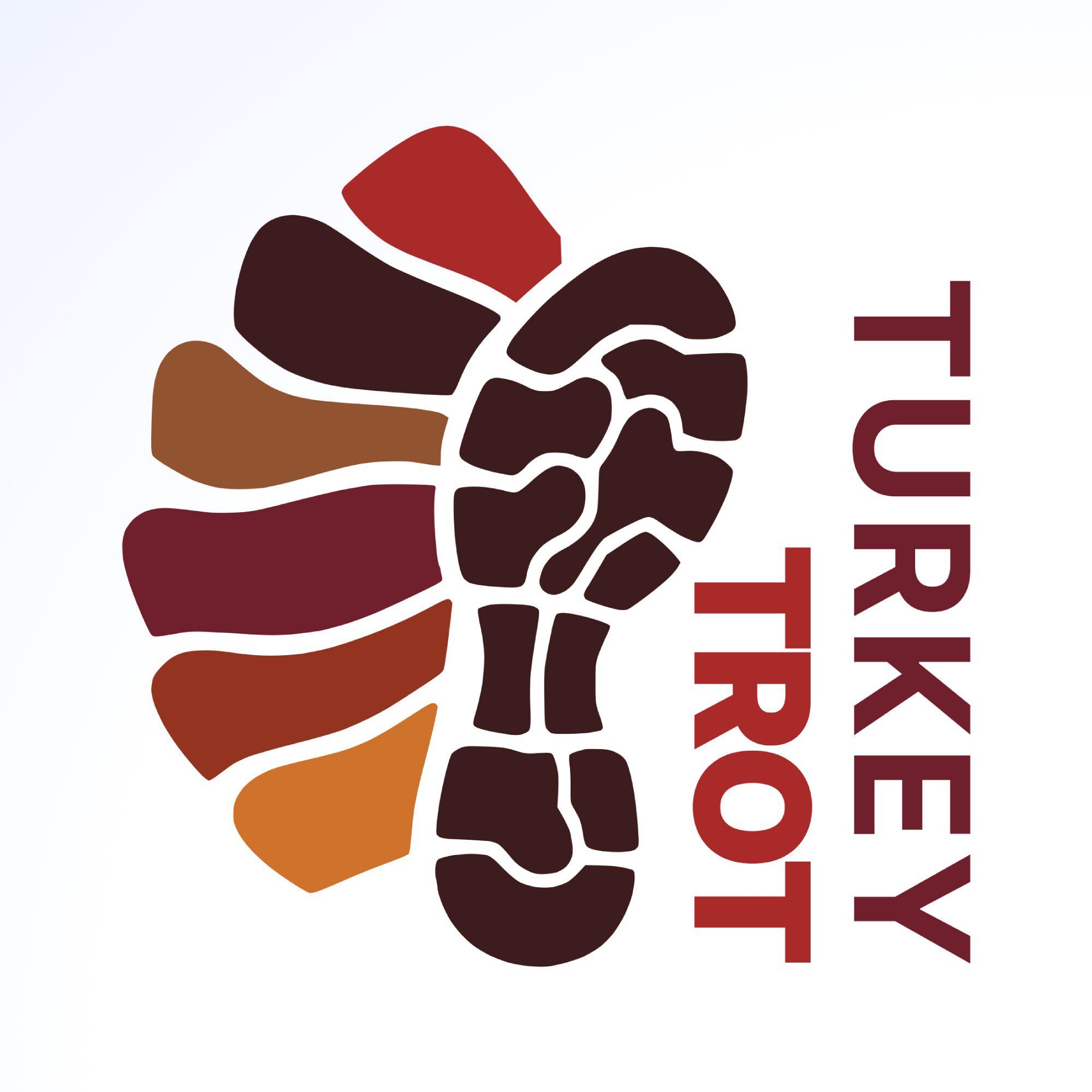 Thanksgiving Running Event Logo Ideas, Turkey Trot Retro - 5K Race Logo ...