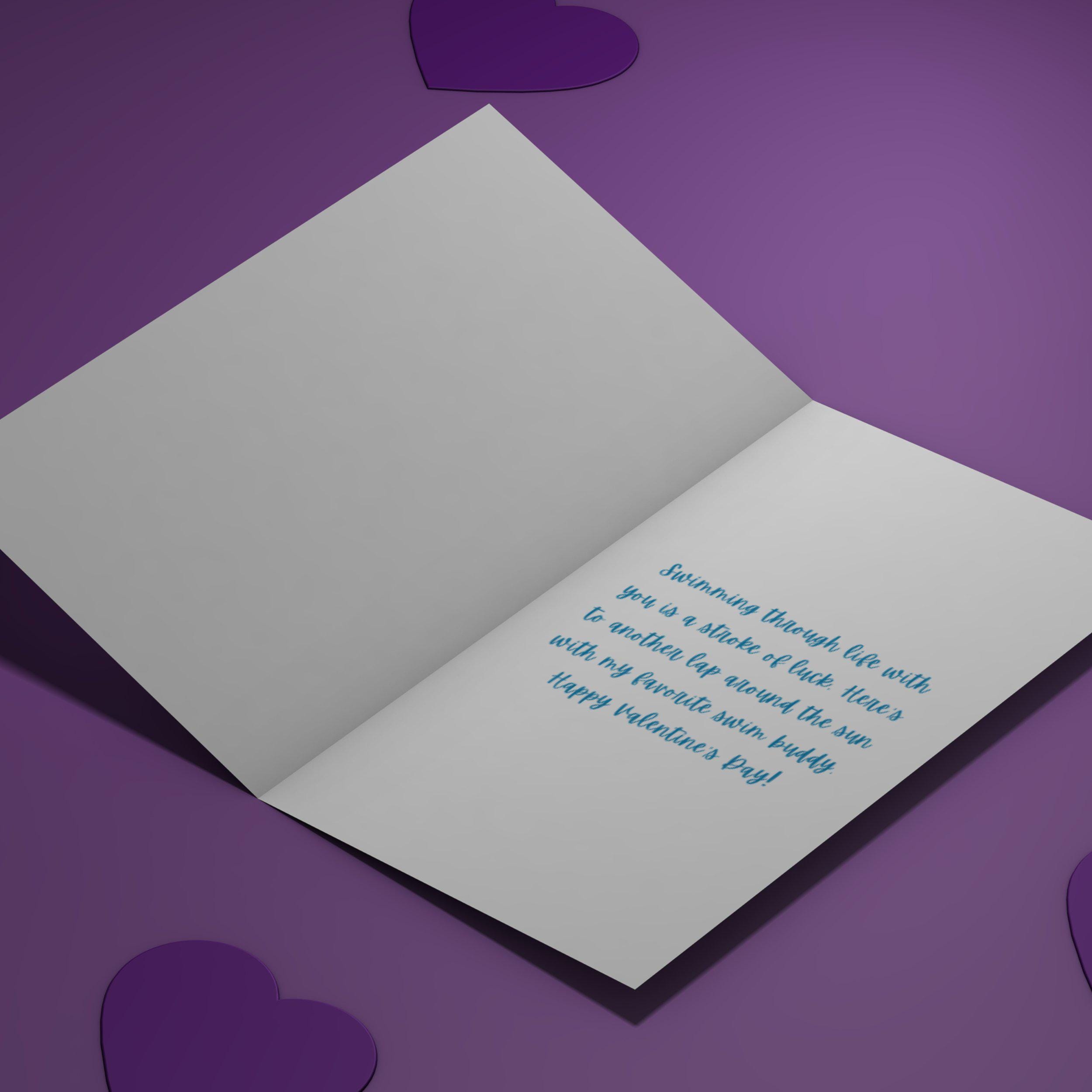 Swimming Printable Digital Download Card, Cute Swimming Characters ...