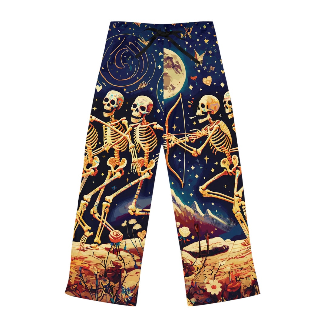Whimsical Skeleton Pajamas, Cosmic Starry Night Sleepwear, Comfy Unisex ...
