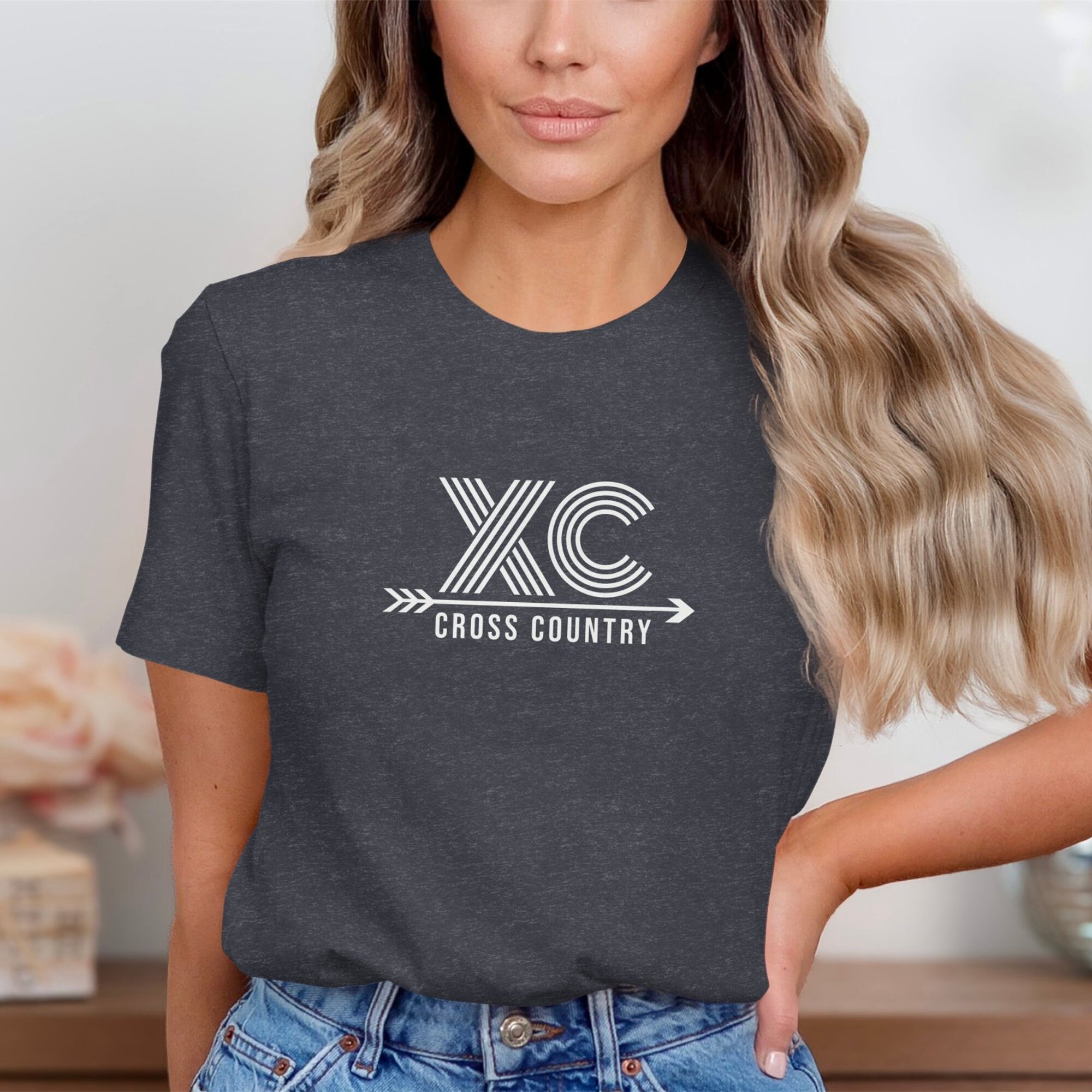 Cross Country Shirt, Minimalist Cross Country - XC Logo Running T-shirt ...
