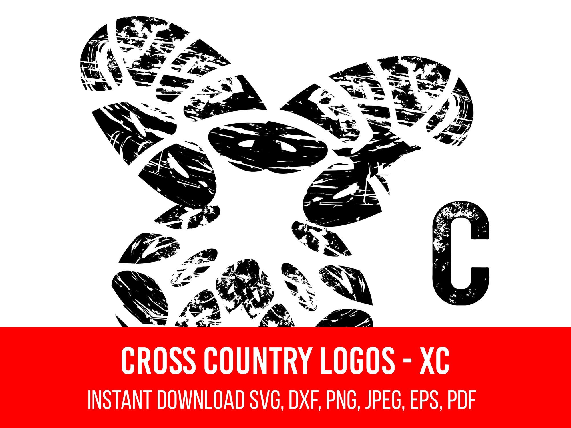 Cross Country Logos Svg XC Running File Bundle Svg Silhouette Pack - Etsy
