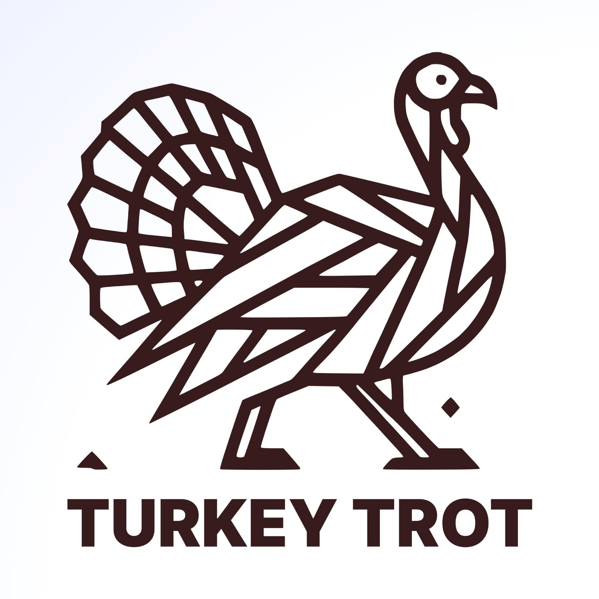 Geometric Turkey Trot Logo Bundle - Thanksgiving Run Graphic 5k Design ...