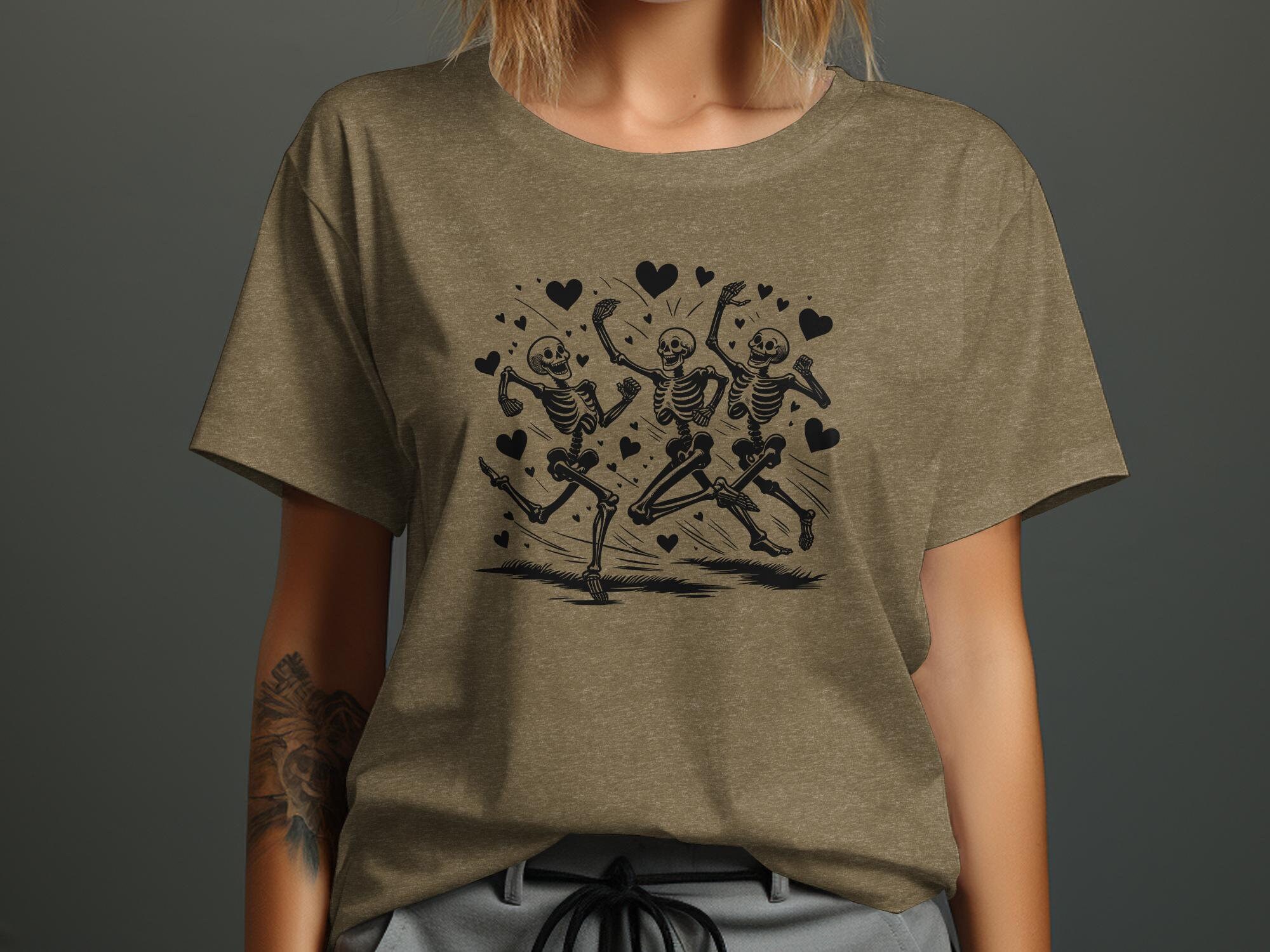 Running Skeleton Shirt for Runners With Hearts, 5k 10k Marathon Tshirt ...