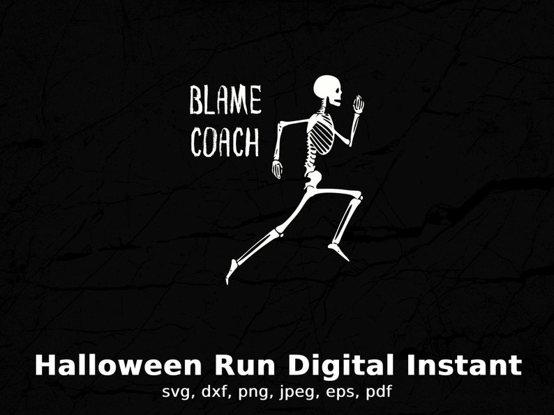 Skeleton Run Digital Instant blame Coach Running Vector Download Svg ...