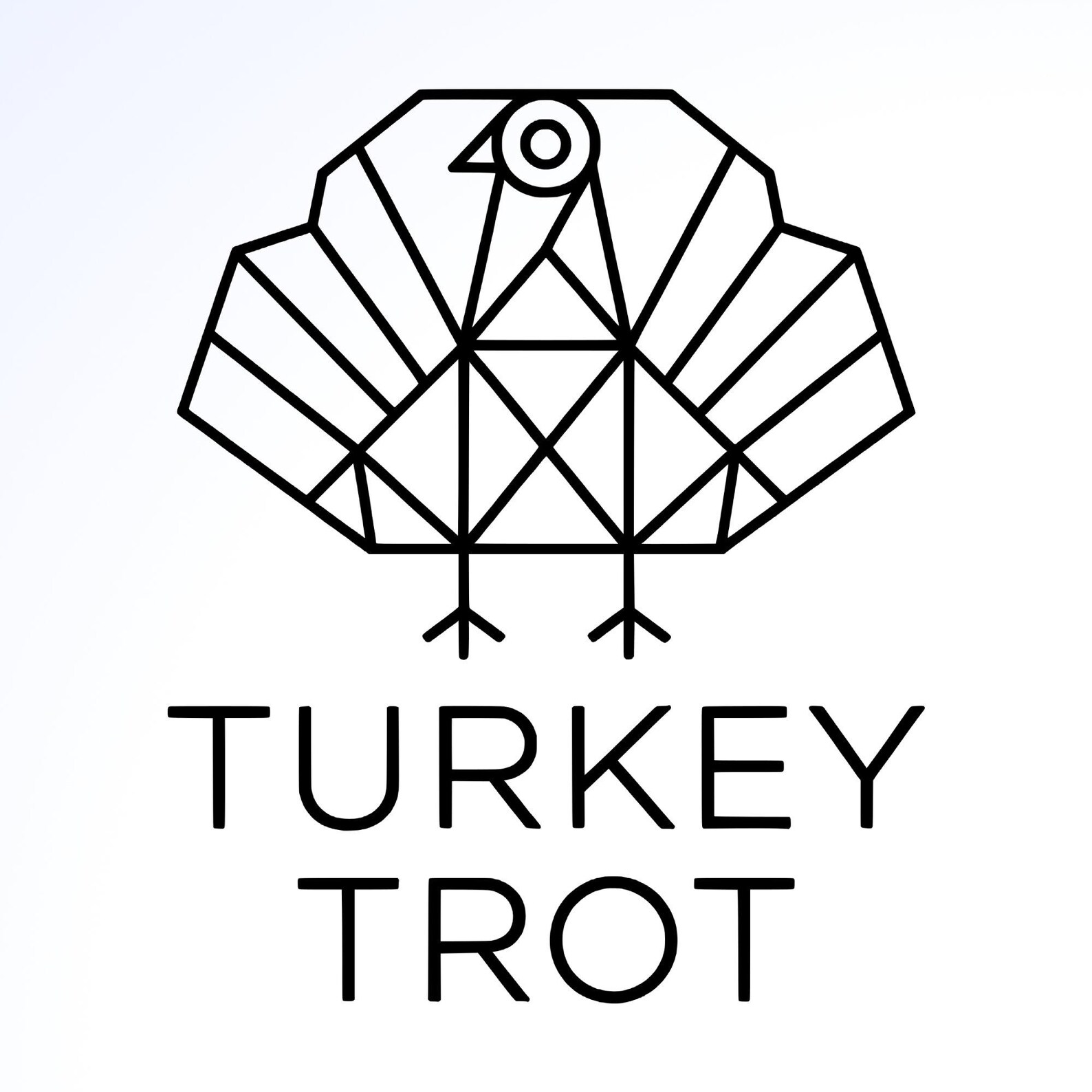 Geometric Turkey Trot Logo Bundle - Thanksgiving Run Graphic 5k Design ...
