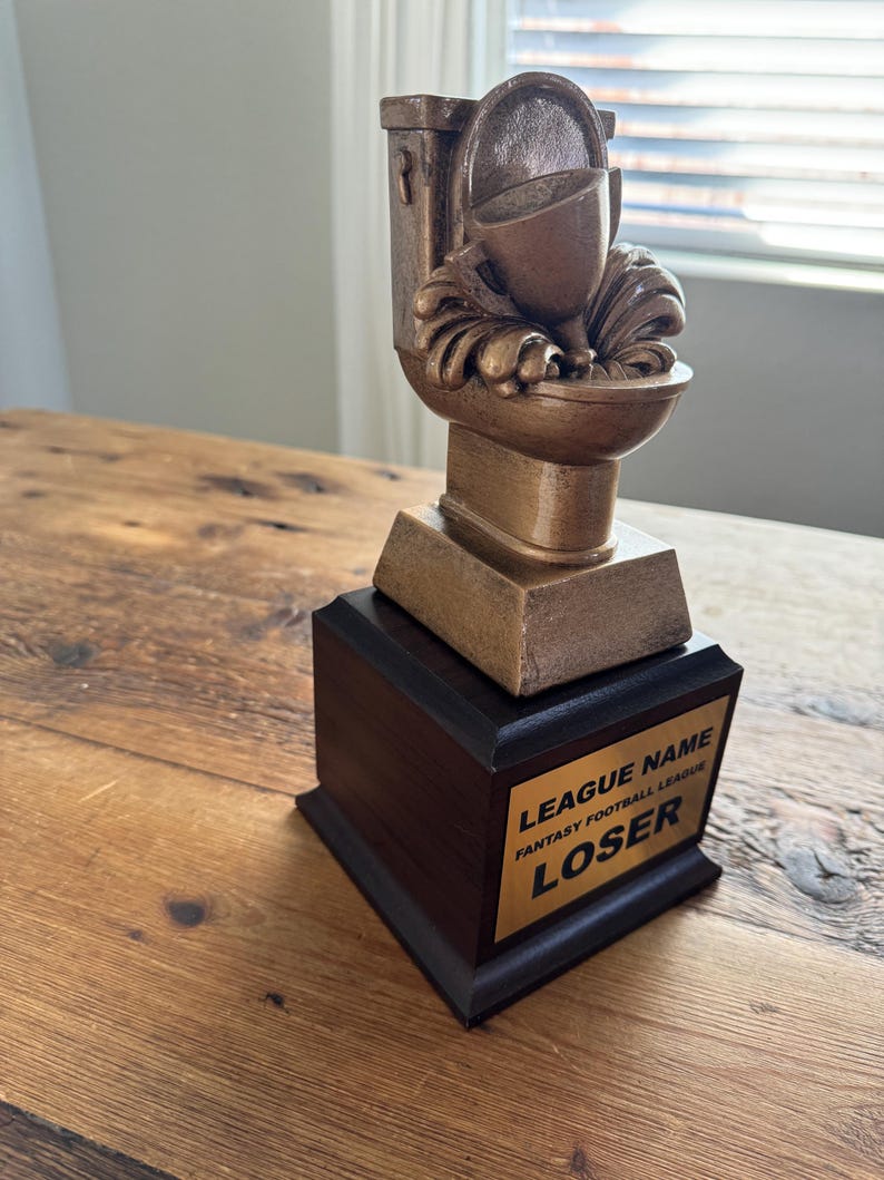 10” Fantasy Football LOSER Trophy W/ Base - Etsy