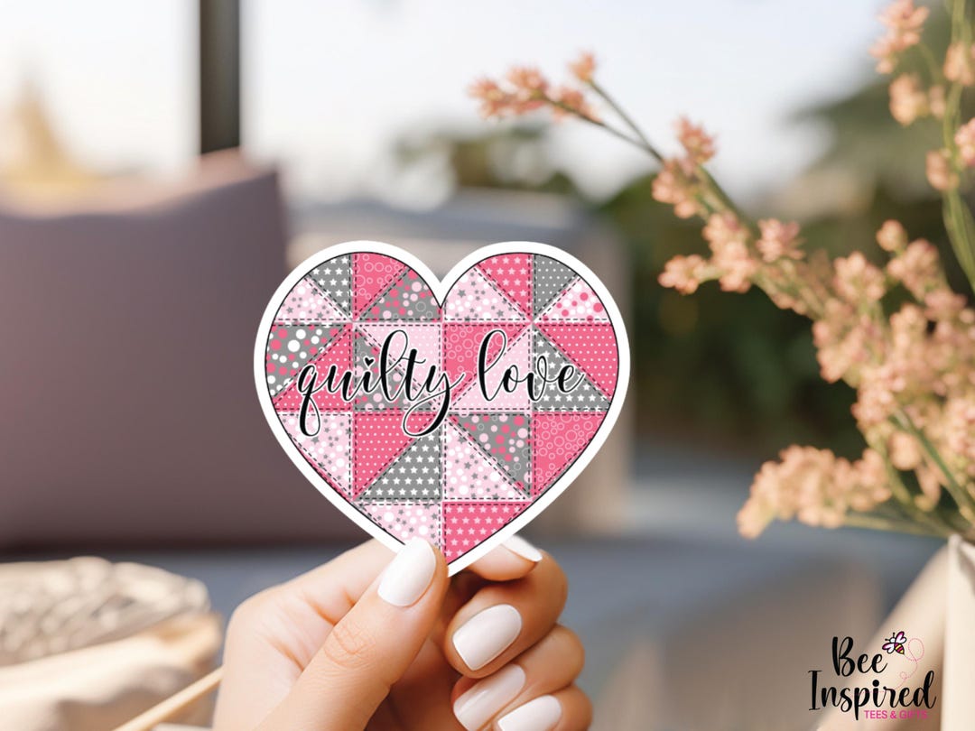 Quilty Love Sticker, Sewing Sticker, Quilter Gifts, Quilter Vinyl ...