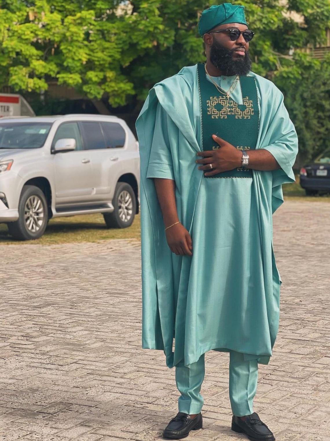Green Agbada, Agbada for Men, African Agbada, Nigerian Made Agbada ...