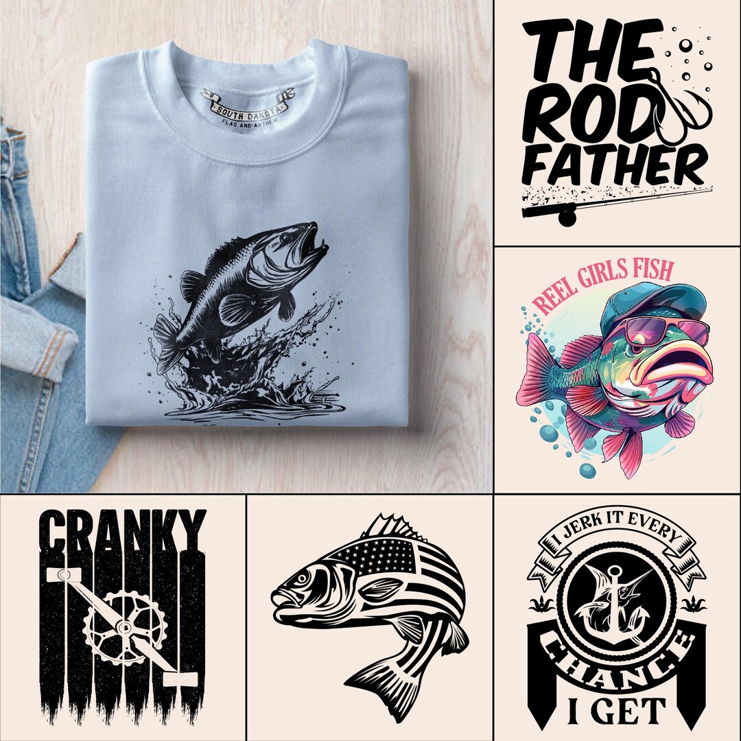 Fishing Svg | the Rodfather Svg | Fishing Flag Svg | Bass Fishing Art ...