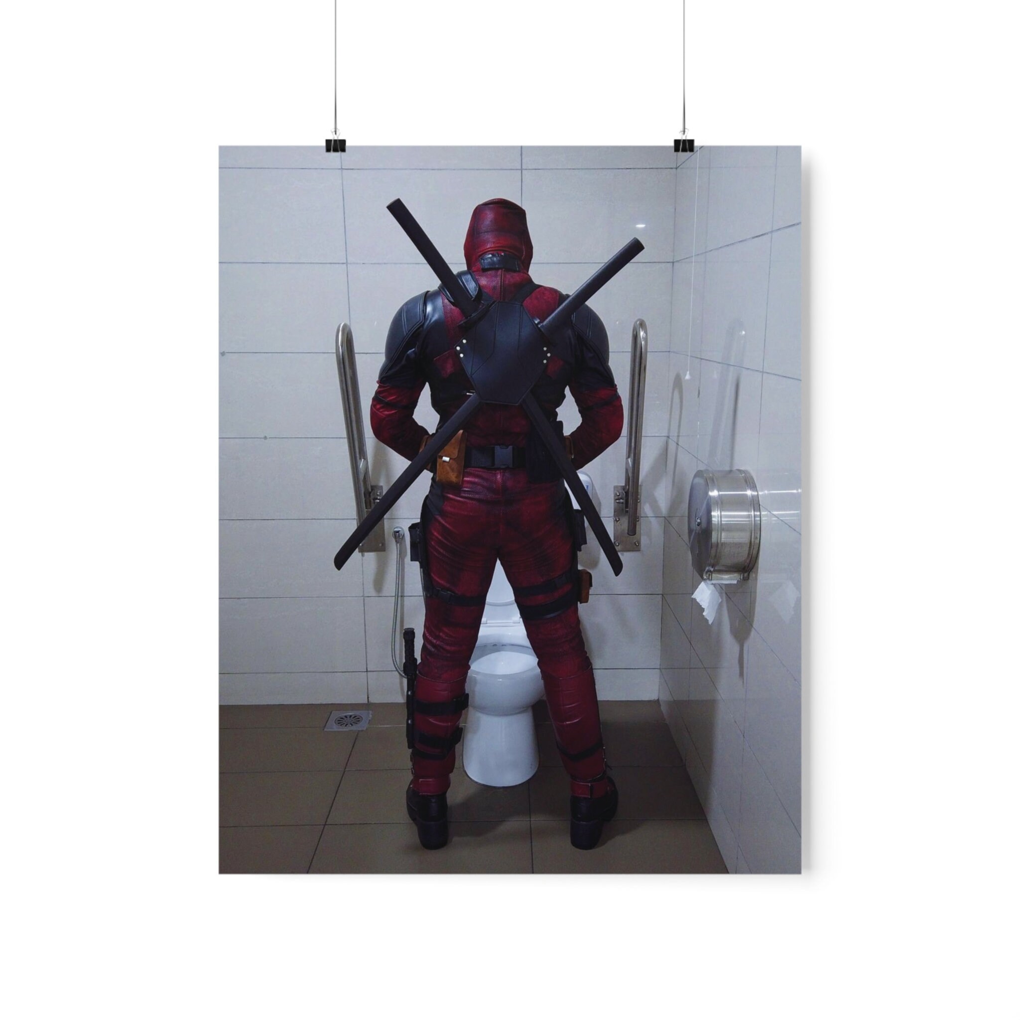 Deadpool Funny bathroom Poster sold by Manhole Genital | SKU 4560594 ...