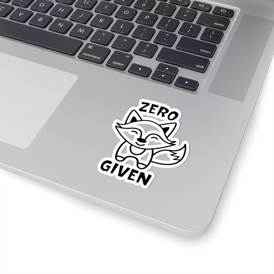 Zero FOX Given Kiss-cut Stickers, Fun Laptop Decal, Whimsical Art for Kids, Motivational Gift ...