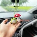 Crochet Frog and Mushroom Ornament, Crochet Frog Car Charm, Crochet ...