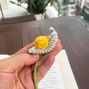 Cute Crochet Snail Bookmark, Tiny Crochet Snail, Gift for Teacher, Gift ...