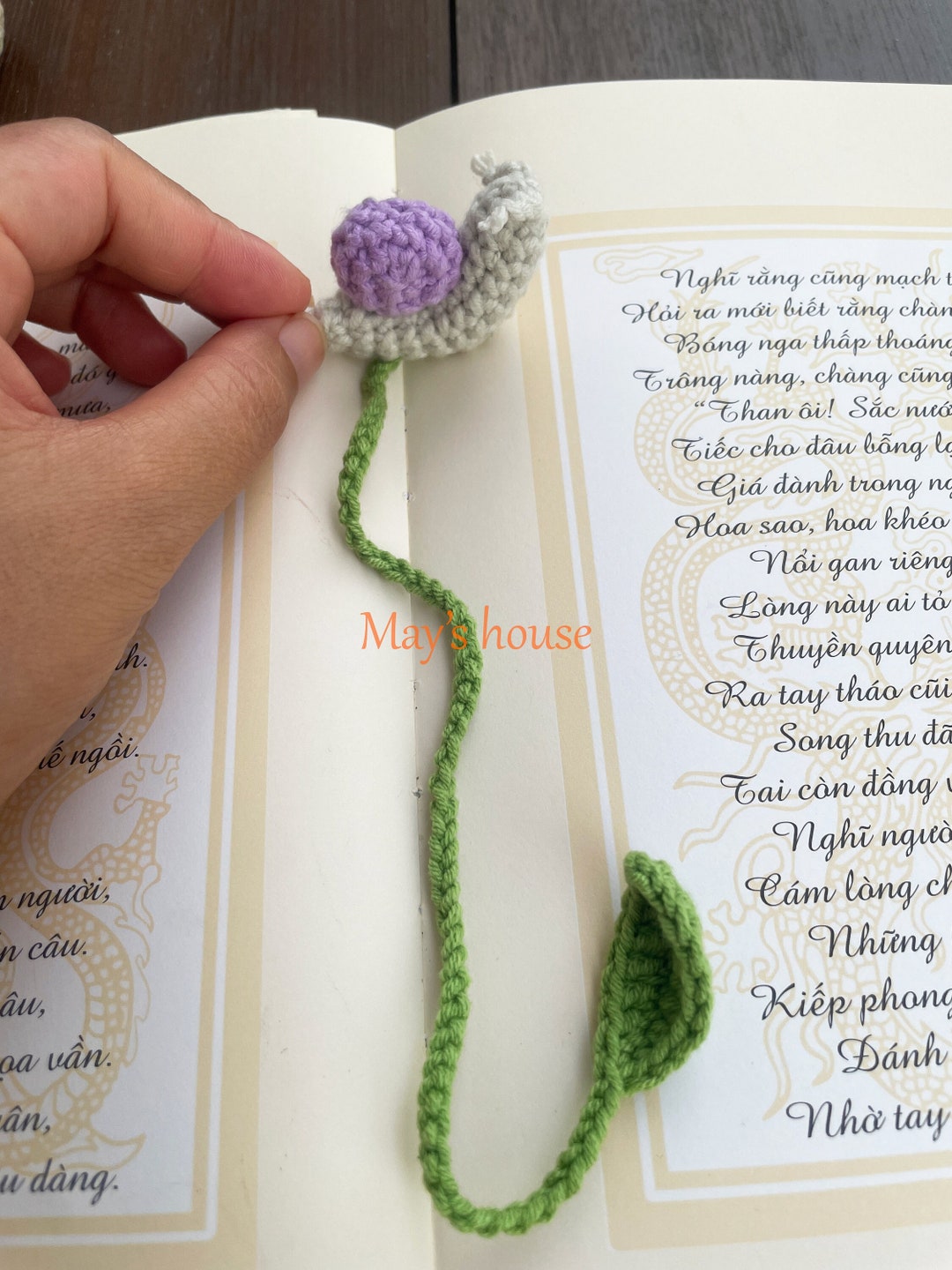 Cute Crochet Snail Bookmark, Tiny Crochet Snail, Gift for Teacher, Gift ...