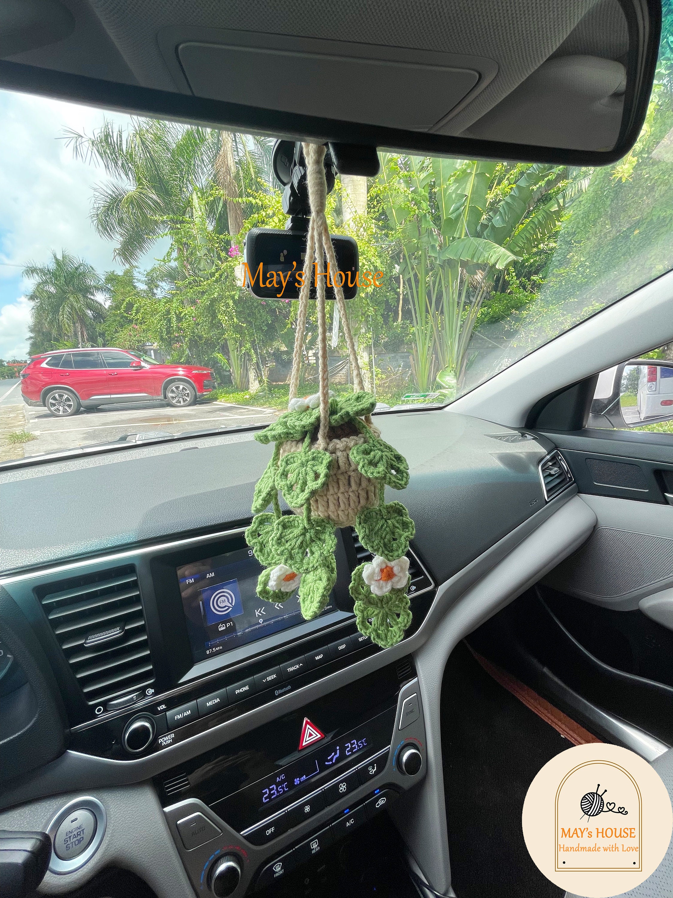 Monstera Plant Car Mirror Hangingcar Rear View Mirror - Etsy