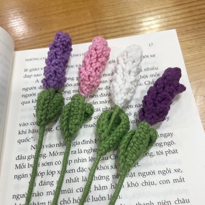 Crochet Lavender Bookmark: Handmade Cotton Gift for Book Lover - Etsy