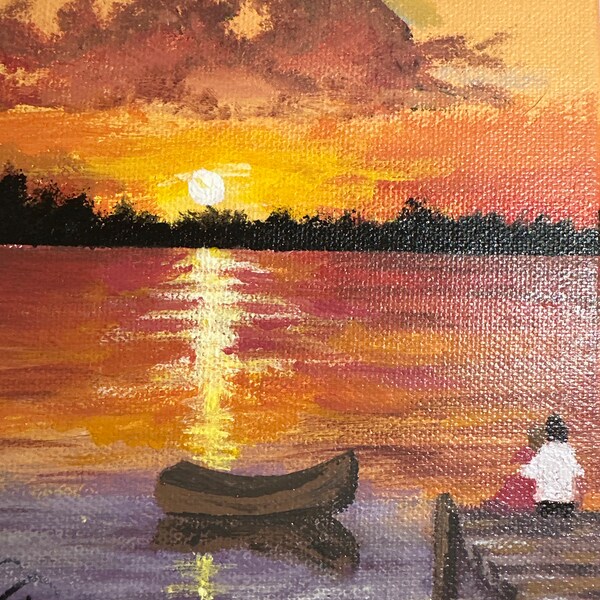 Sunset Oil Painting - Etsy
