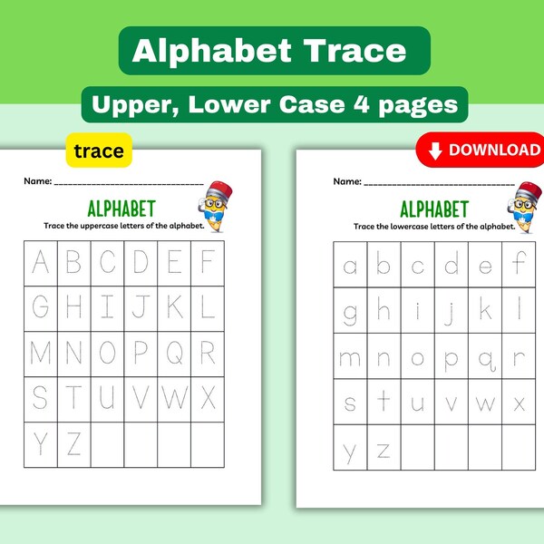 Upper Case Dot Worksheets - Etsy