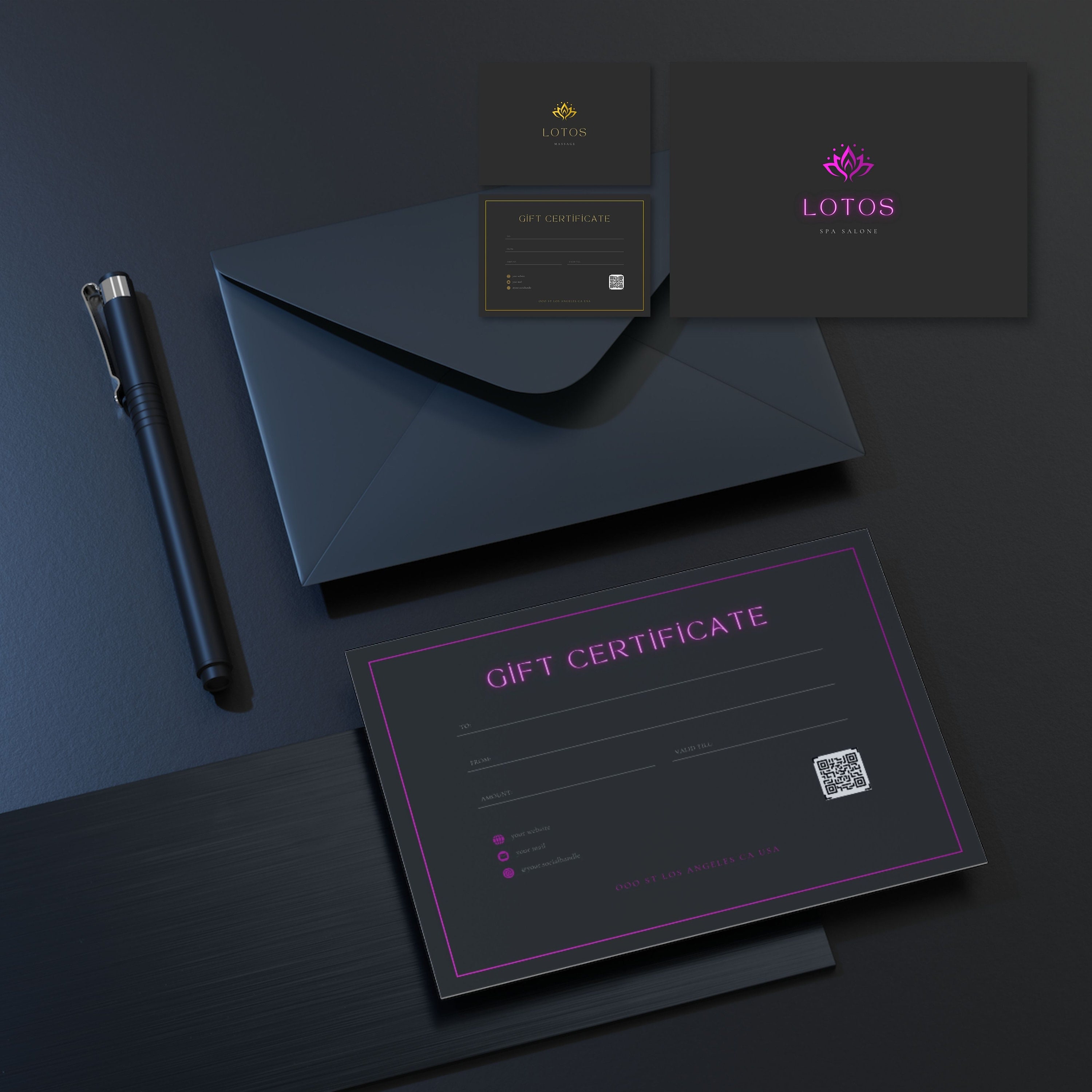 Gift Card Template, Gift Certificate, Editable Gift Cards, Printable ...